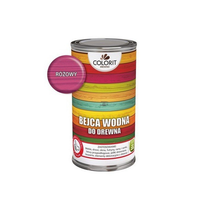 Colorit Bejca Wodna Do Drewna 0,5L RÓŻOWY 500ml do