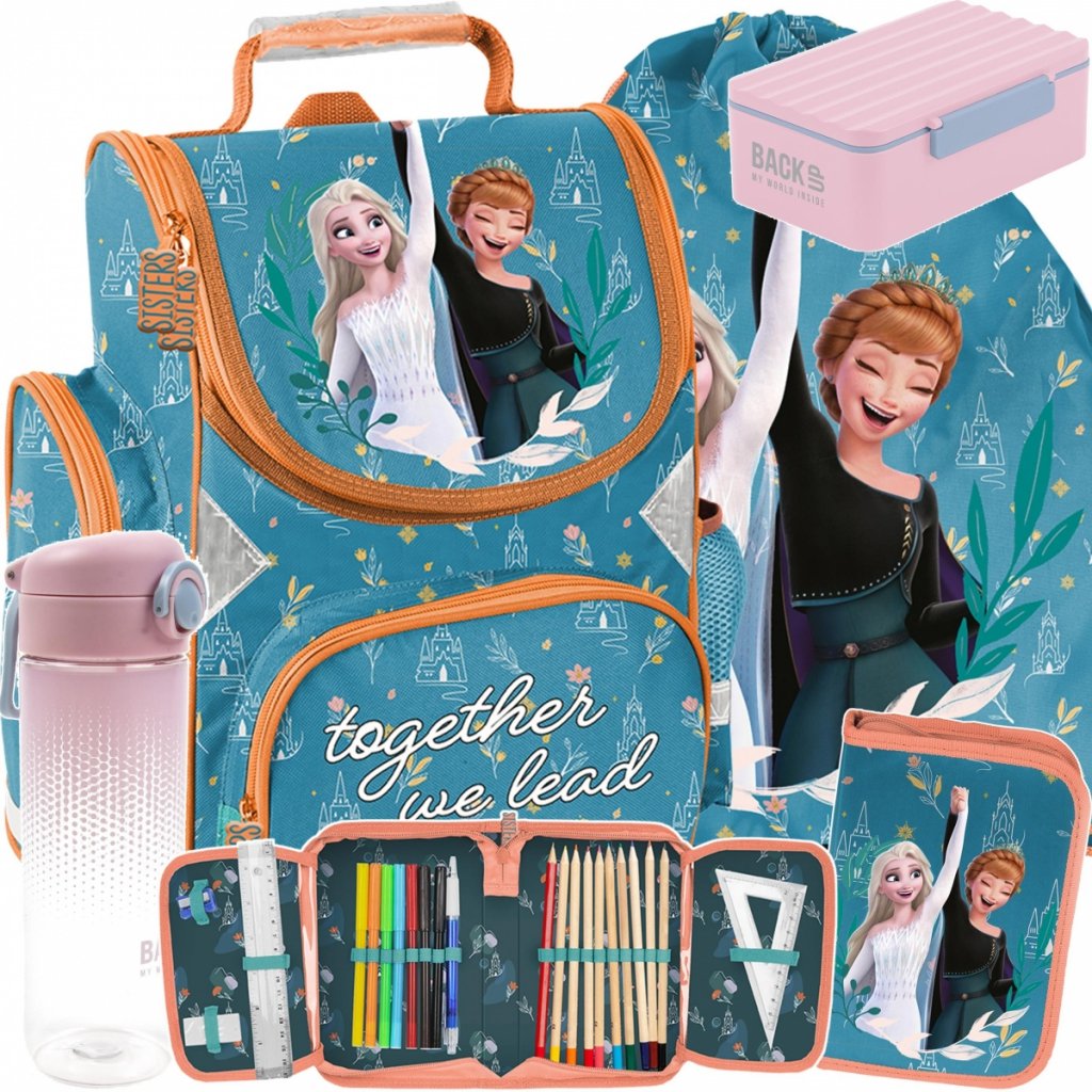 SZKOLNY TORNISTER KRAINA LODU ZESTAW 5el DLA DZIEWCZYNY FROZEN DO KLAS ...