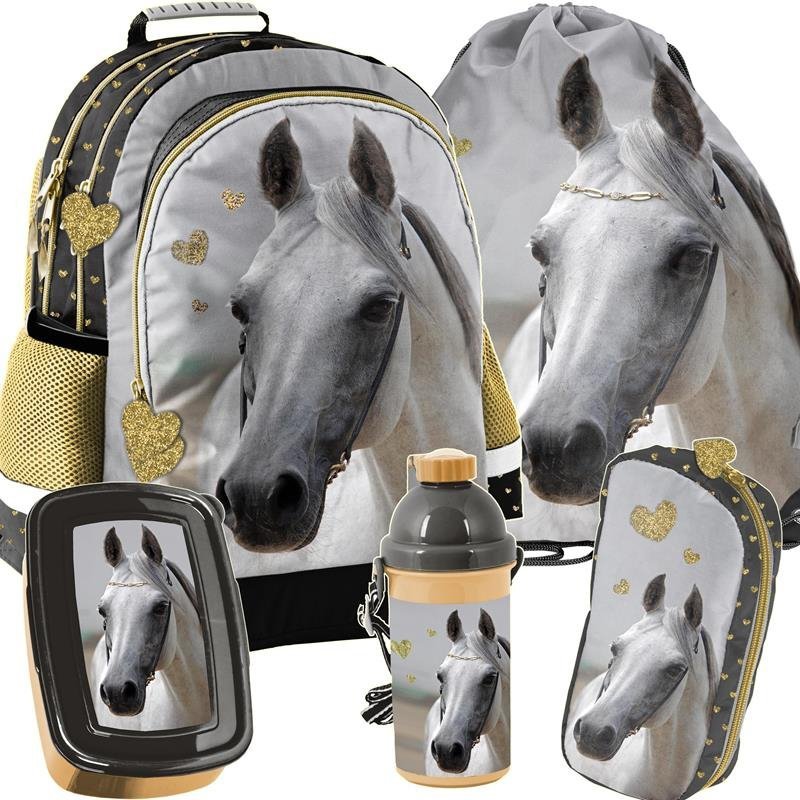 Plecak z Koniem dla Dziewczynki Szkolny Zestaw [PP19H-116] iplecaki.pl