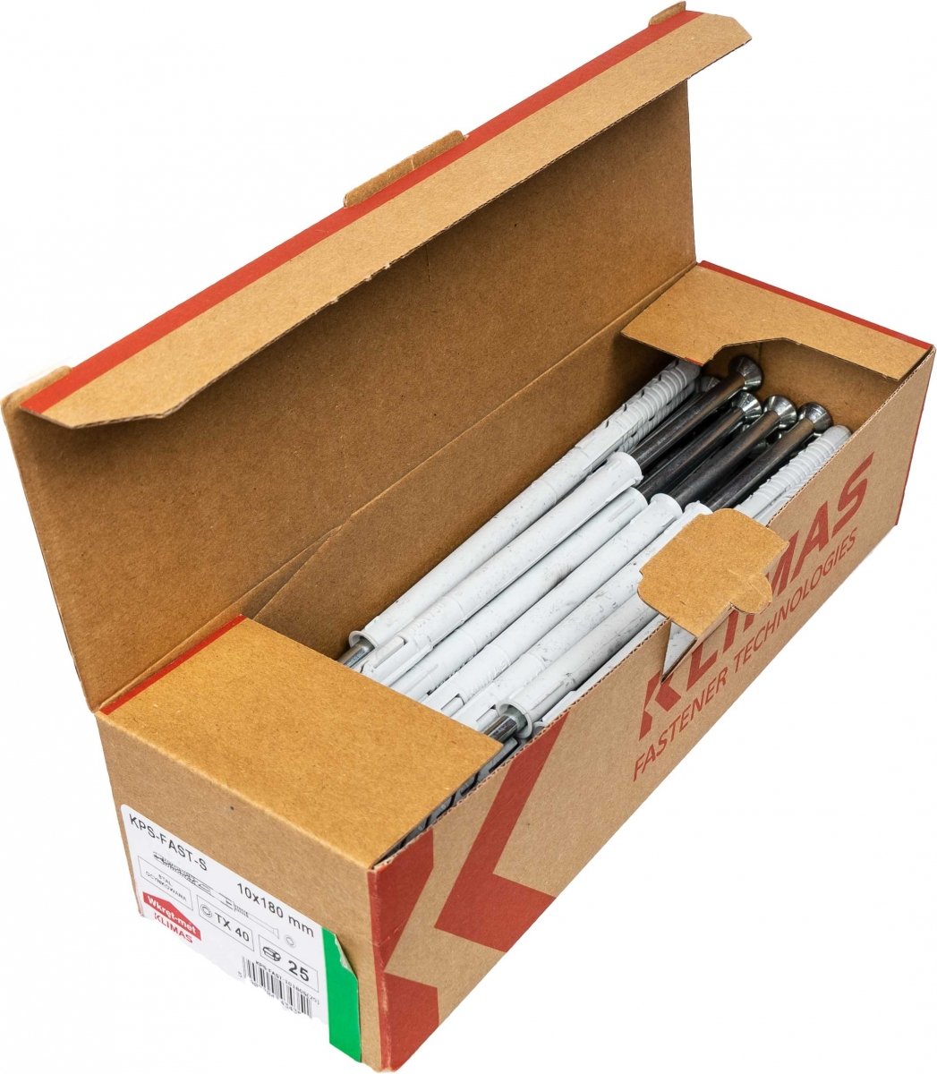 Kołek ramowy rozporowy 10x180 STOŻEK TX torx 25szt - Kołki ramowe KPS ...