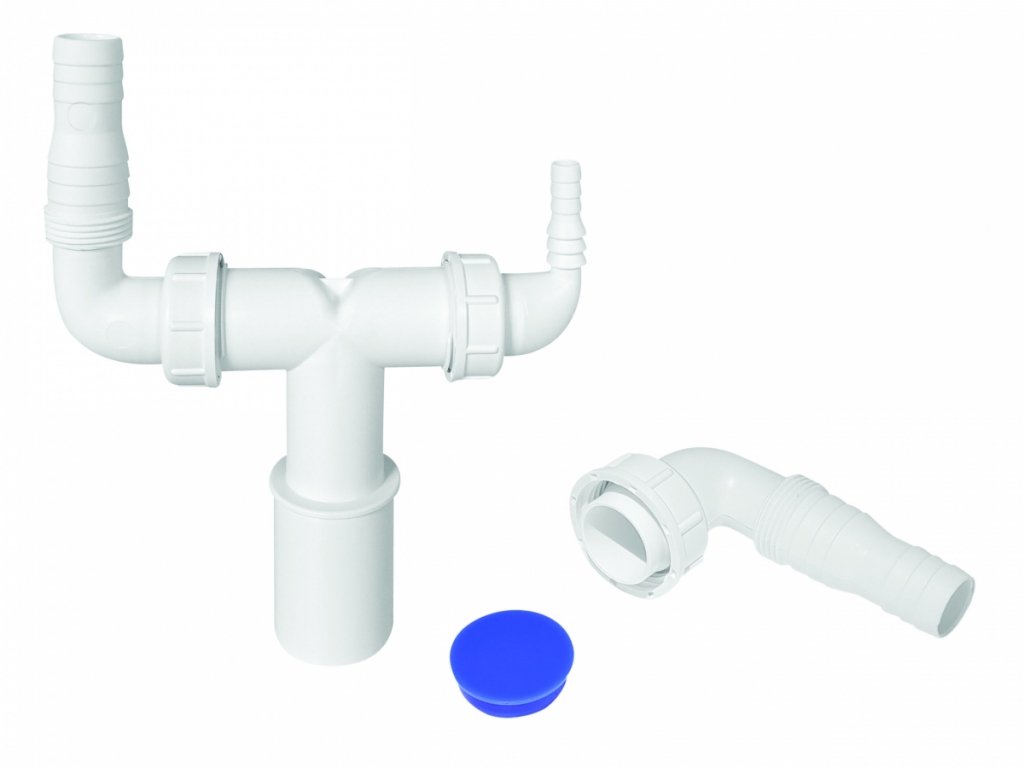 Syfon do pralki i suszarki z zaworem zwrotnym - Foxhurt