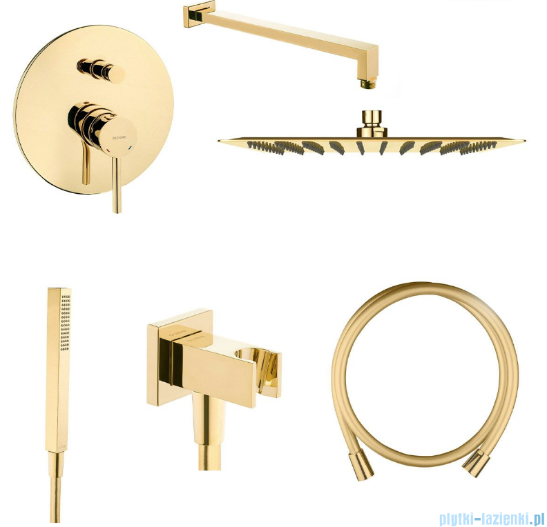 Zestaw Oltens Molle bateria podtynkowa z deszczownicą 30 cm Vindel (S ...