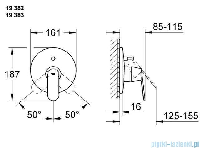 Grohe Eurosmart Cosmopolitan jednouchwytowa bateria wannowa bez ...