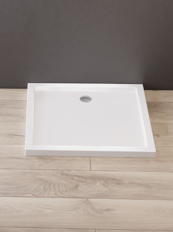 NEW TRENDY Brodzik prysznicowy CANTARE kwadratowy 90x90x6 gł. 3,5cm - 90 (obudowa zintegrowana ...