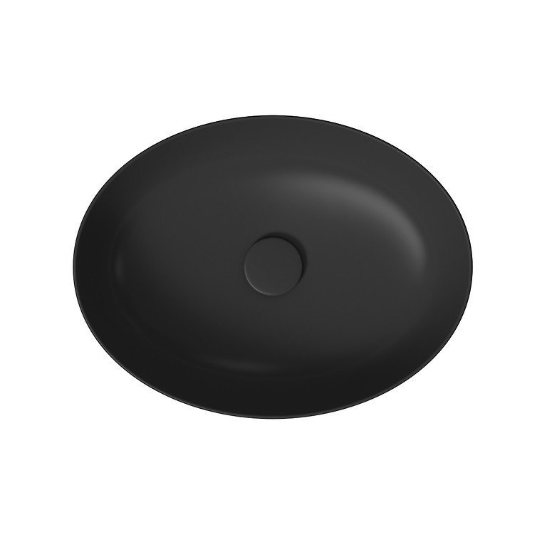 CERSANIT - Umywalka nablatowa LARGA elipsa antracyt mat (50x38) K677 ...