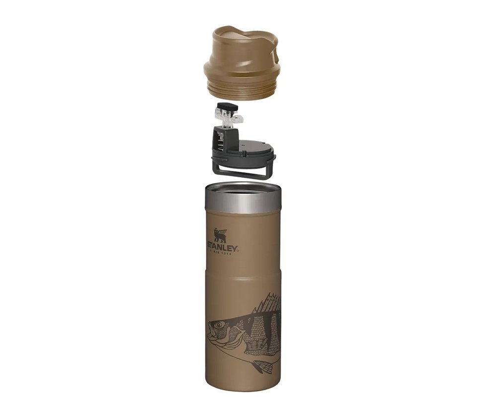 Kubek termiczny Stanley 470 ml TRIGGER ACTION TRAVEL MUG brązowy TAN ...