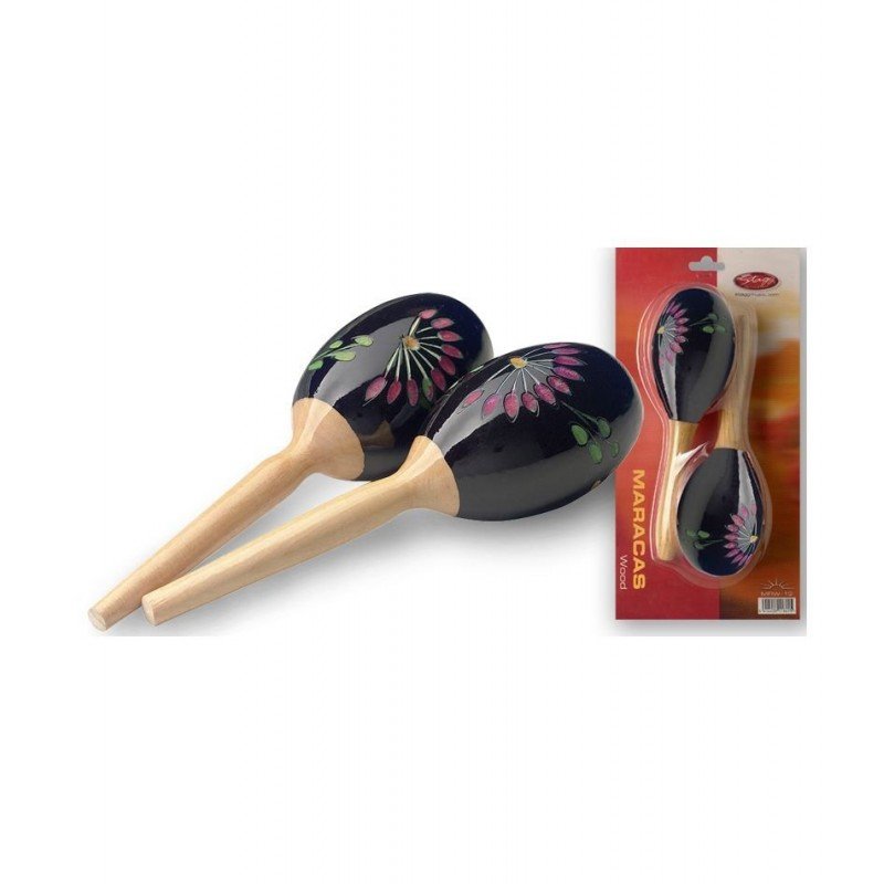 Stagg MRW-19 marakasy drewniane 19 cm para - Maracasy, grzechotki ...