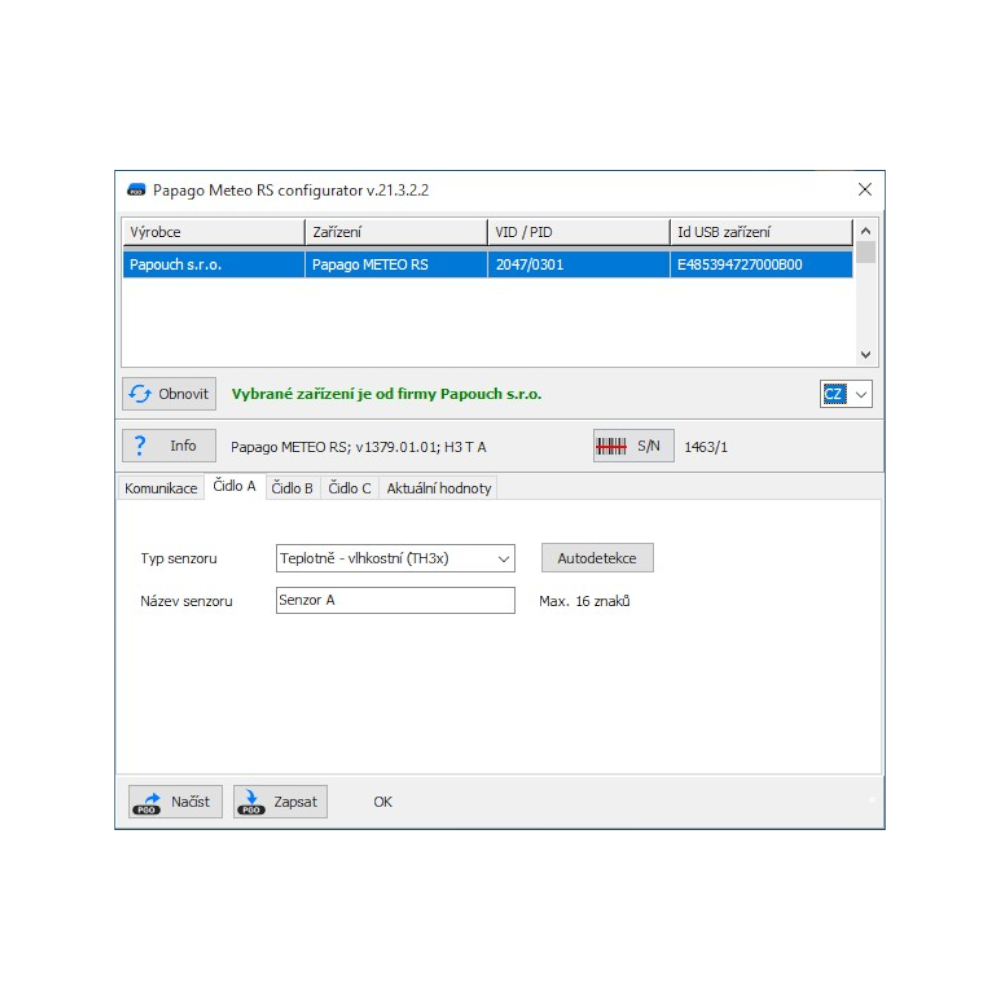 Papouch zestaw pomiarowy Meteo RS DSP z anemometrem i modułem ...