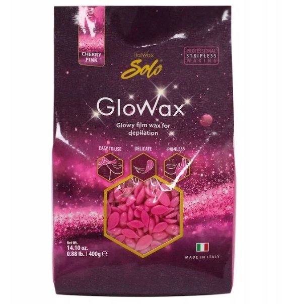 GloWax Cherry Pink wosk do depilacji twarzy twardy 400g ItalWax ...