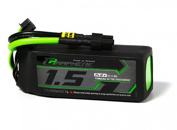 Akumulator LiPo Turnigy Graphene 1500mAh 4S 75C Battery Pack w XT60 ...
