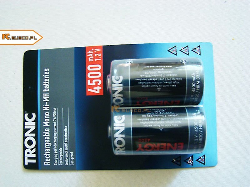 Akumulatorki TRONIC ENERGY R20 4500 mAh 2szt. - Paluszki AA-AAA-R15-R20 ...