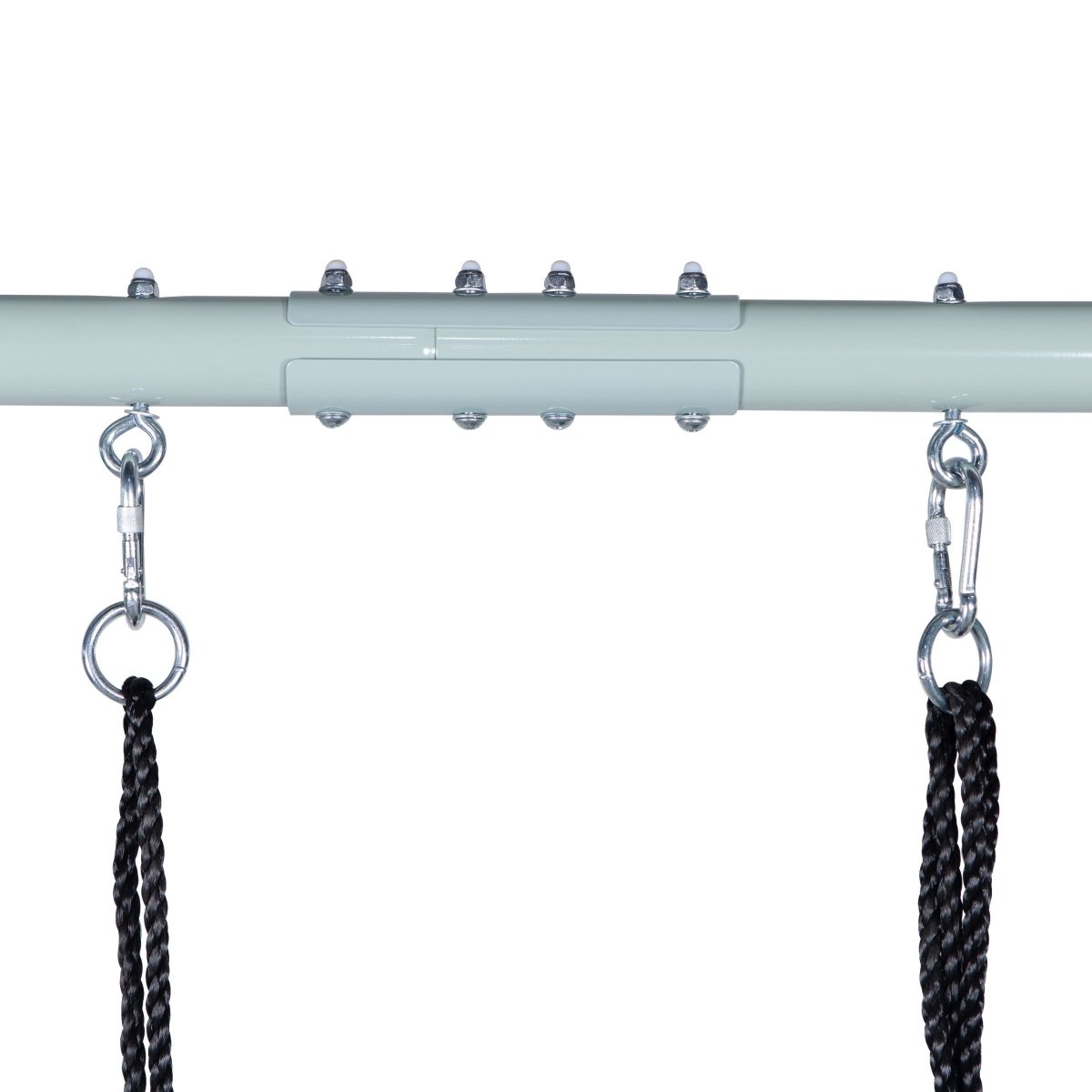 Podwójna huśtawka ogrodowa ze stelażem i linami - siedzisko i bocianie ...