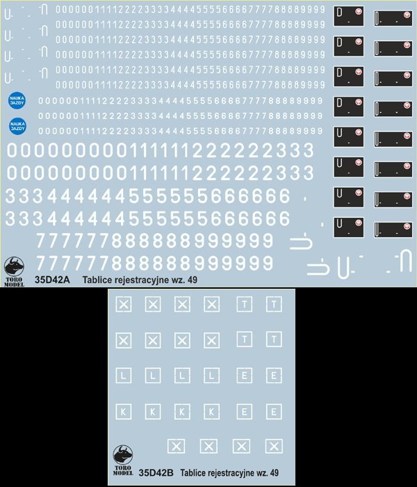 ToRo Model 35D42 - Polish Army vehicles - Registration numbers 1946 ...