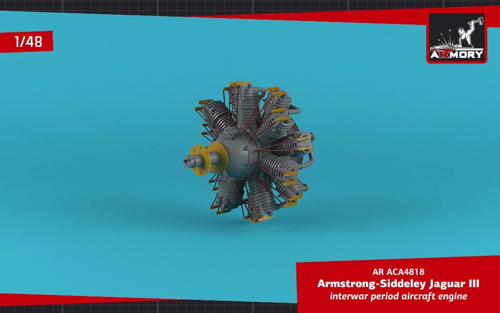 Armory Models ACA4818 A.S. Jaguar-III aircraft engine 1 48 - Armory ...