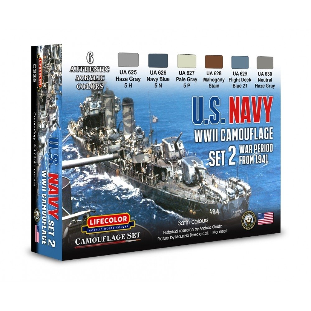 Lifecolor CS25 Acrylic paint set US navy Set 2 6x22ml - Acrylic paint ...