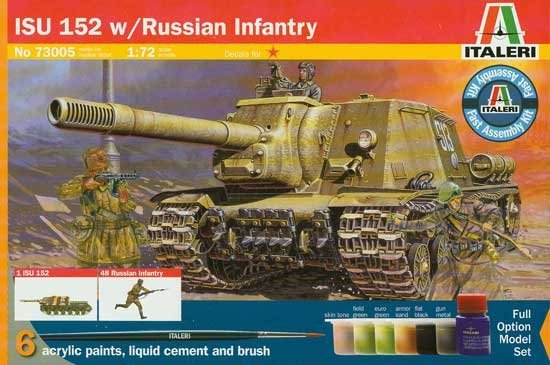 Italeri 73005 ISU-152 w Russian Infantry- ZESTAW MODELARSKI - Military ...
