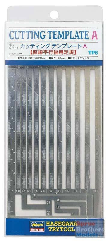 Hasegawa TP05 CUTTING TEMPLATE A - Rulers, curves, templates, punches ...