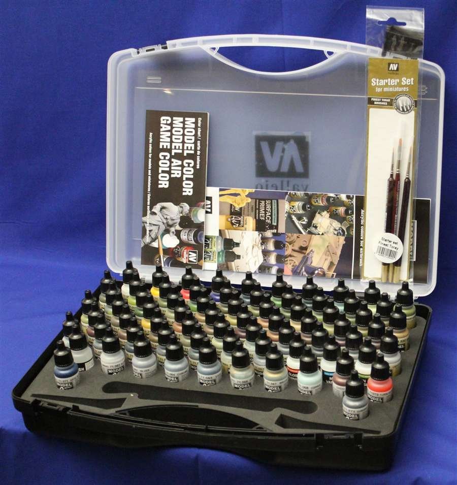 Vallejo 71170 Basic Colors Set 72 x 17ml - Model Color set - Model Air ...
