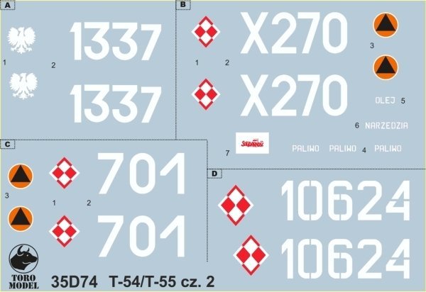 ToRo Model 35D74 T-54 T-55 w Wojsku Polskim cz.2 1 35 - scale 1 35 ...