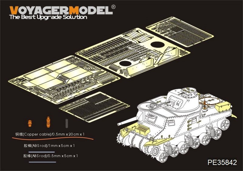 Voyager Model PE35842 WWII US M3A4 Lee Medium Tank basic For TAKOM 2085 ...