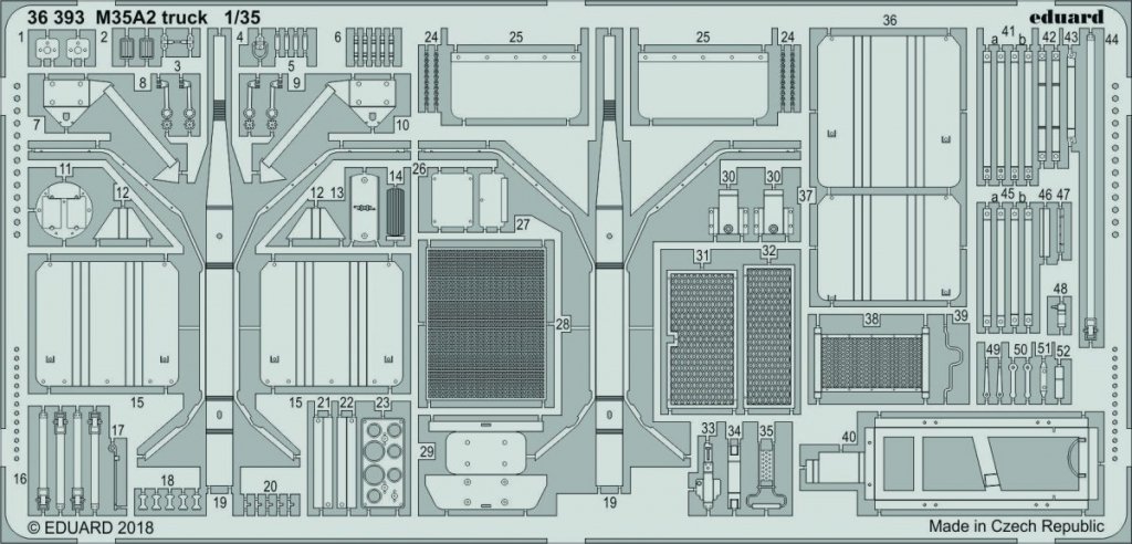 Eduard 36393 M35A2 truck AFV CLUB 1 35 - Blades dedicated to the AFV ...
