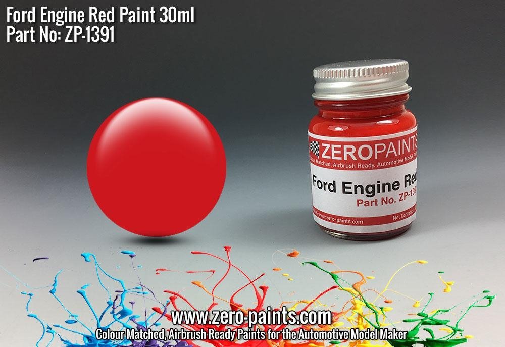 Zero Paints ZP-1391 Ford USA Red Engine Paint 30ml - Colour Matched ...