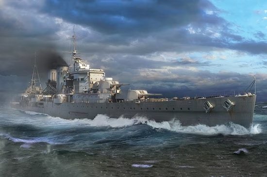 Trumpeter 06744 HMS Exeter 1 700 - Skala 1:700 - Statki cywilne ...