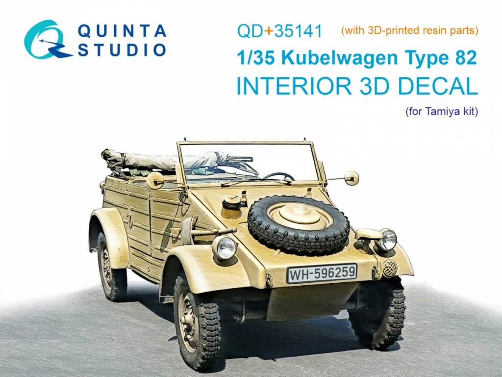 Quinta Studio QD+35141 Kubelwagen Type 82 3D-Printed & coloured ...
