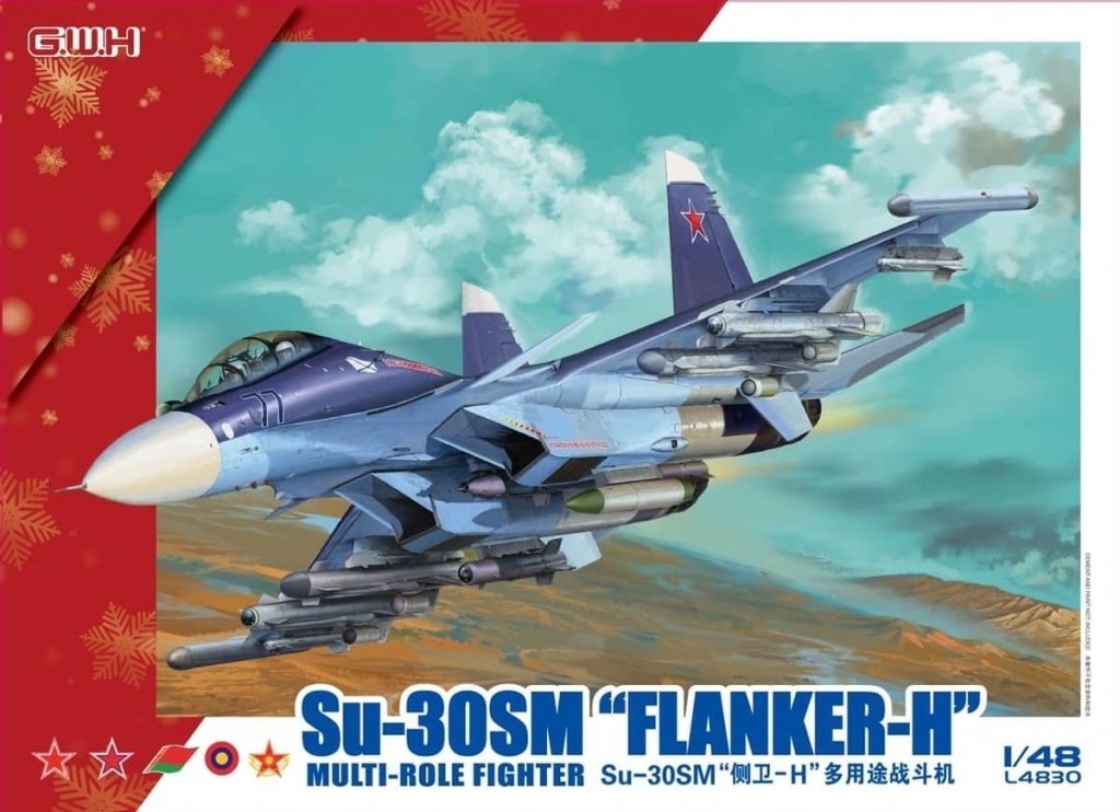 Great Wall Hobby L4830 Su-30SM Flanker-H Multirole Fighter 1 48 ...