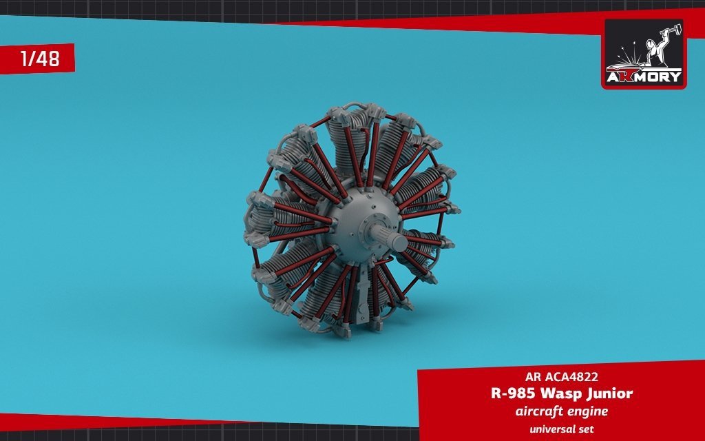 Armory Models ACA4822 R-985 Wasp Junior US aircraft engine 1 48 ...