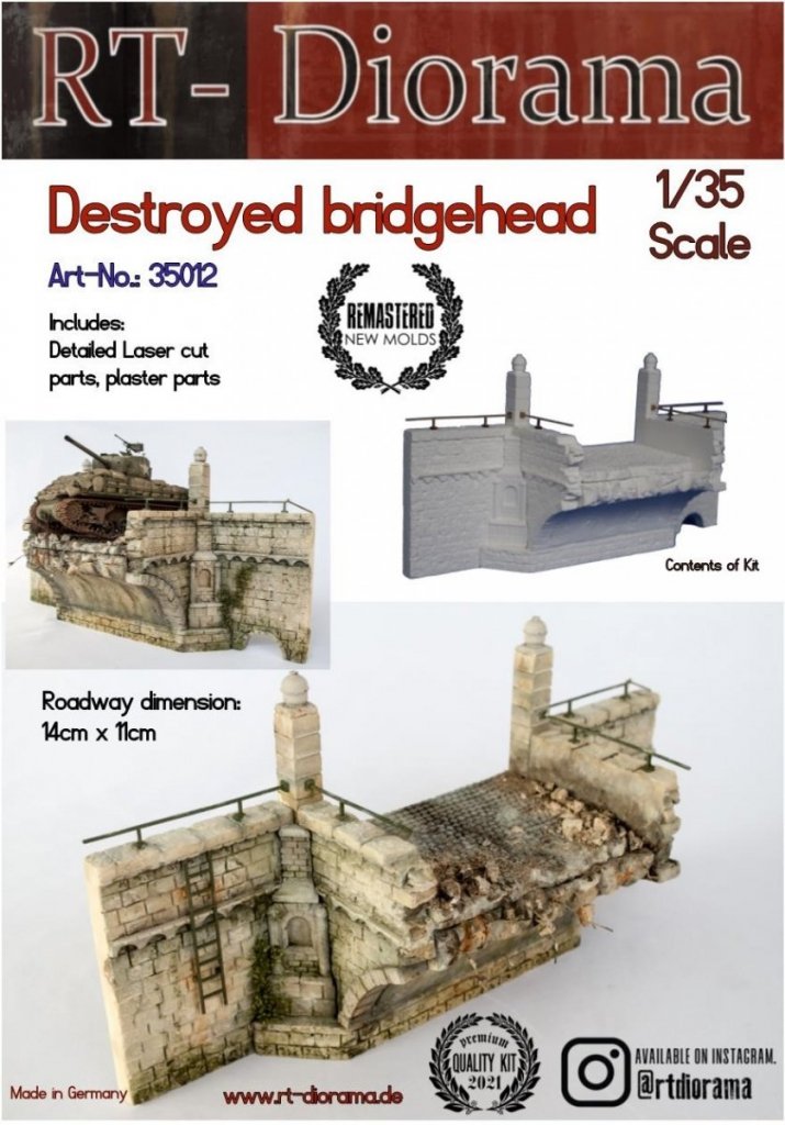 RT-Diorama 35012 Destroyed bridgehead 1 35 - Scenerie, budynki - Diorama