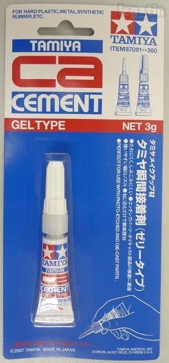 Tamiya 87091 CA Cement Gel Type 3g, Klej cyjano-akrylowy