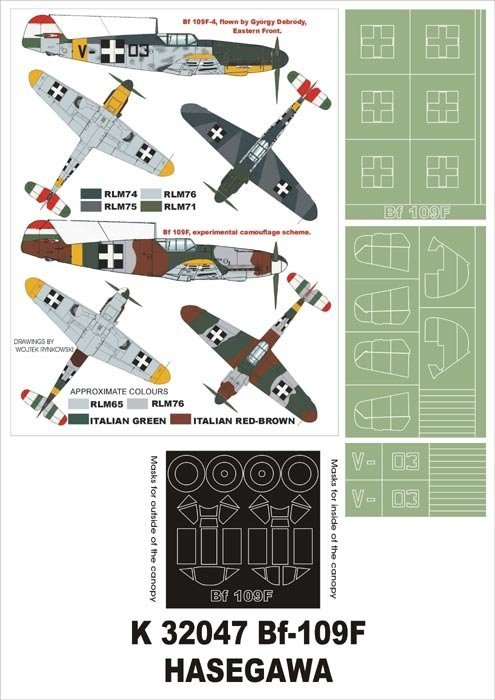 Montex K32047 Bf 109F 1 32 - scale 1:32 - Super Mask - Montex ...