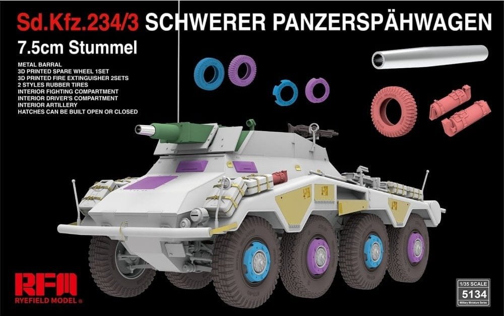 Rye Field Model 5134 Sd.Kfz. 234 3 Schwerer Panzerspahwagen 7.5cm ...