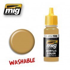 AMMO of Mig Jimenez 0106 WASHABLE SAND (RAL 8020) - Real colors ...