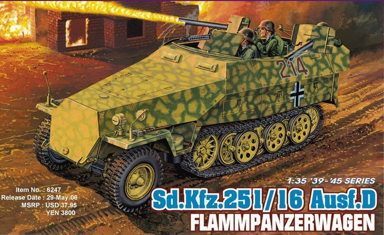 Dragon 6247 Sd.Kfz. 251 16 Ausf. D Flammpanzerwagen (1:35) - Armored ...