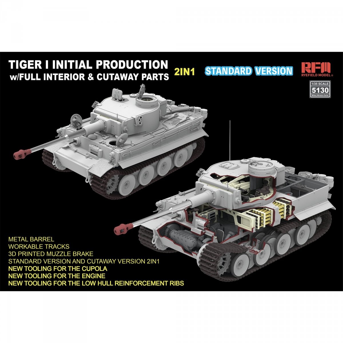 Rye Field Model 5130 Tiger I Initial Production Early 1943 w Full ...
