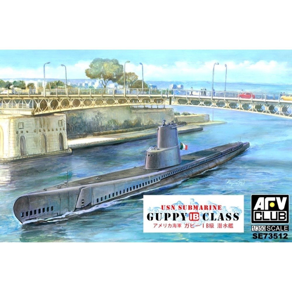 AFV Club SE73512 USN Submarine Guppy 1B Class (Italian Navy SS Leonardo ...