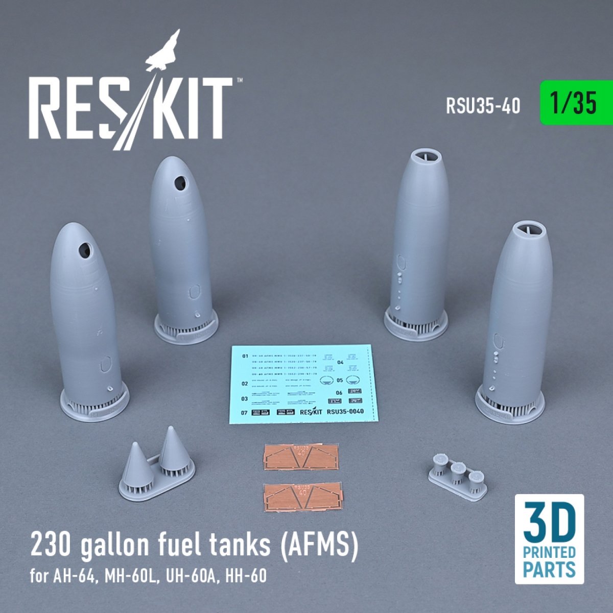 RESKIT RSU35-0040 230 GALLON FUEL TANKS (AFMS) FOR AH-64, MH-60L, UH ...