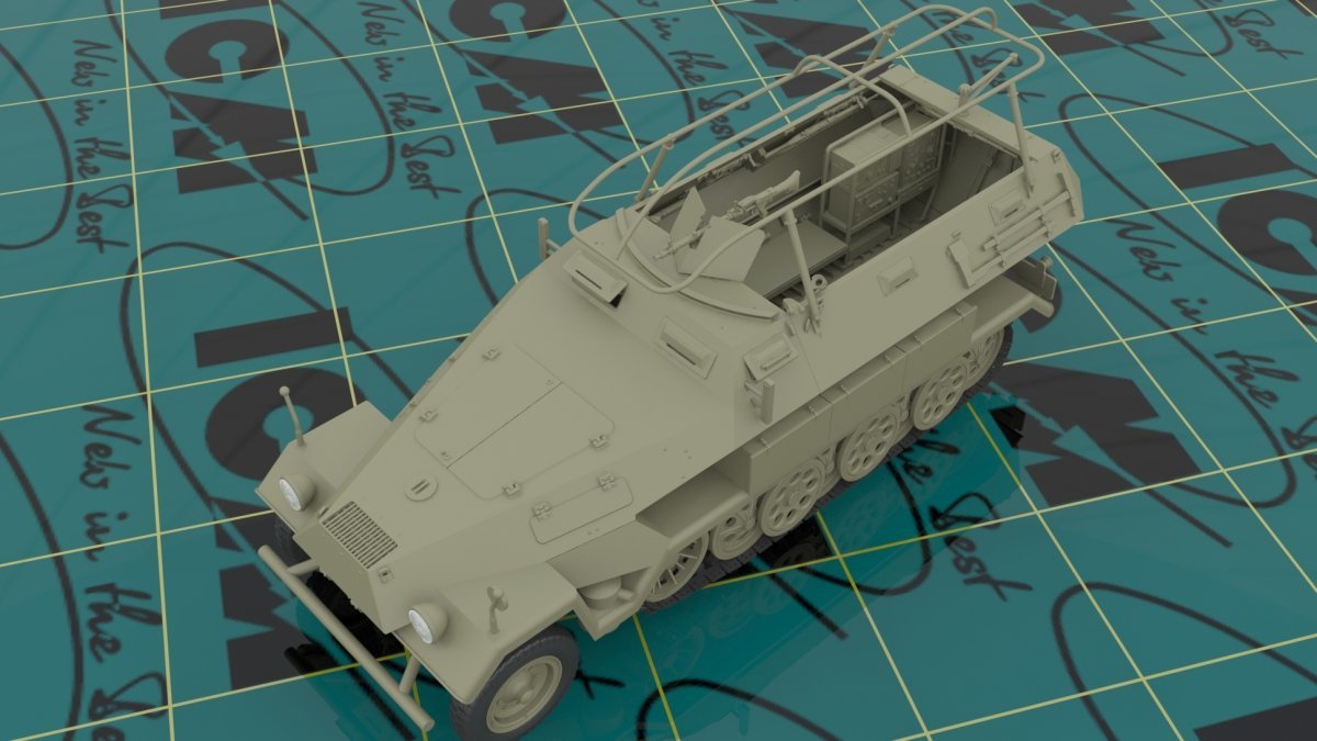 ICM 35102 Sd.Kfz.251 6 Ausf.A, WWII German Armoured Command Vehicle (1: ...
