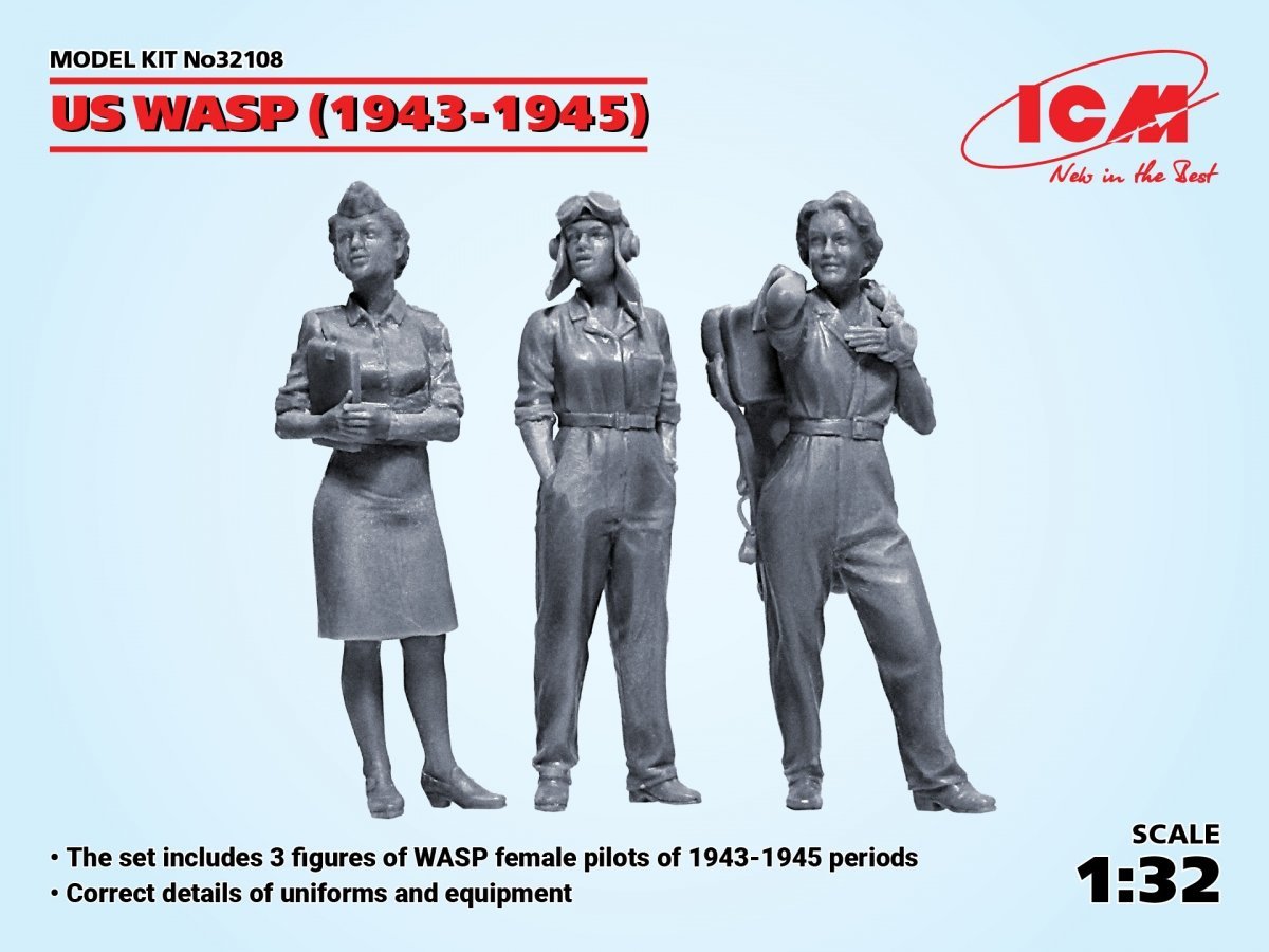 ICM 32108 US WASP (1943-1945) (3 figures) 1 32 - 1:32 - Figures