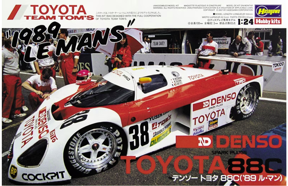 Hasegawa 20235 Denso Toyota 88C (89) Le Mans Scale Kit 2019 re-issue 1 ...