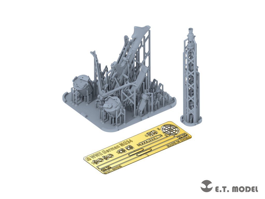 E.T. Model P16-001 WWII German Mg34 Machinegun (3D Printed) 1 16 - Skala 1 16 - Resin elements ...