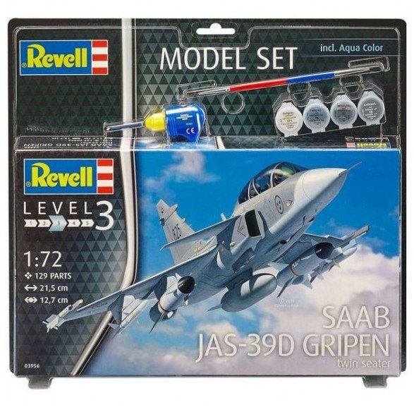 Revell 63956 Model Set Saab JAS-39D Gripen TwinSeater 1:72 - Aircraft ...