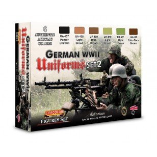 Lifecolor CS05 Acrylic paint set German Uniforms WWII Set 2 6x22ml ...