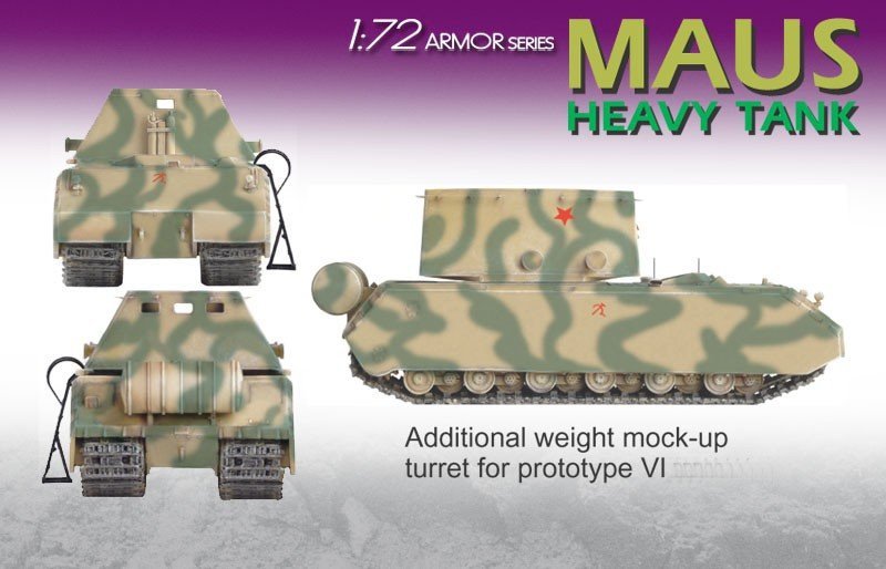 Dragon 7255 German Heavy Tank Maus (1:72) - 1939-1945 - 1 72 - Military ...