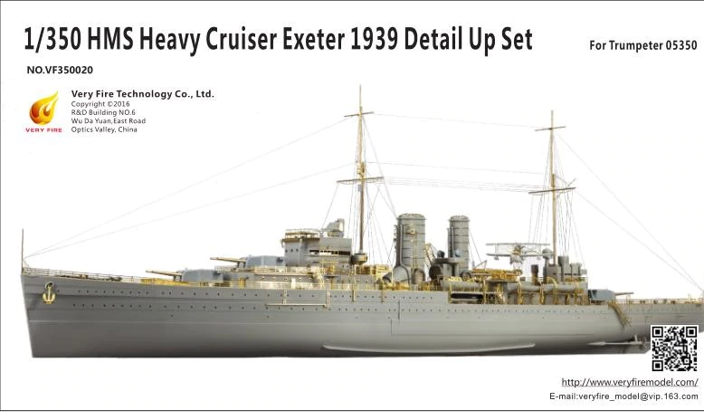 Very Fire VF350020 HMS Heavy Cruiser Exeter 1939 Detail Up Set for ...