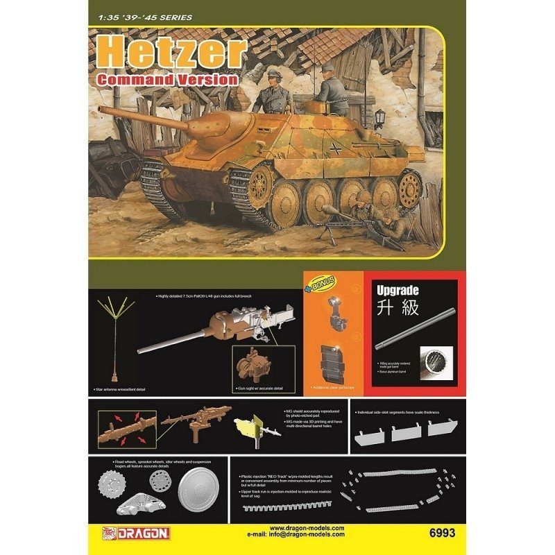 Dragon 6993 Hetzer Command Version 1 35 - Self-propelled artillery ...