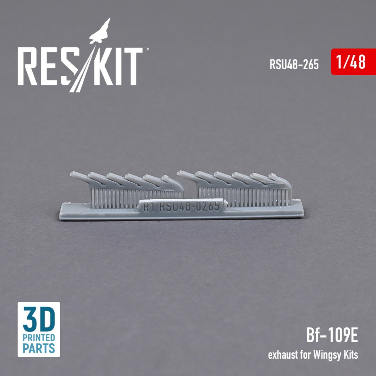 RESKIT RSU48-0265 BF-109E EXHAUST FOR WINGSY KITS (3D PRINTED) 1 48 ...