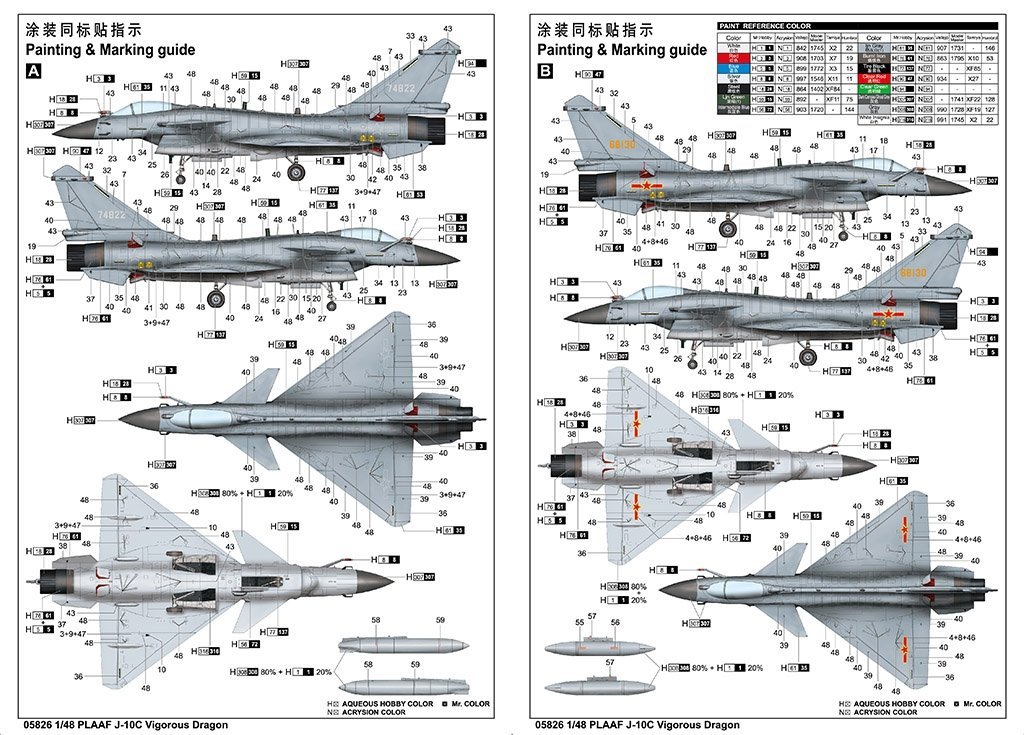 Trumpeter 05826 PLAAF J-10C Vigorous Dragon 1 48 - samoloty odrzutowe ...